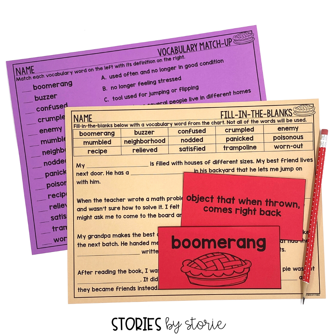 Enemy Pie Activities and Resources for the Primary Classroom