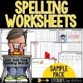 Editable Spelling Worksheets for the Primary Classroom