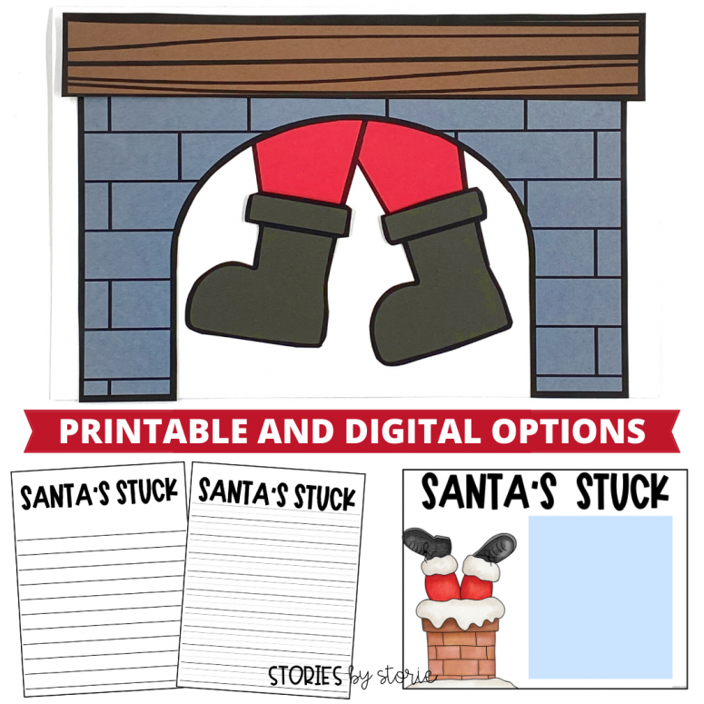 Santa's Stuck Freebies - Printable and Digital Options