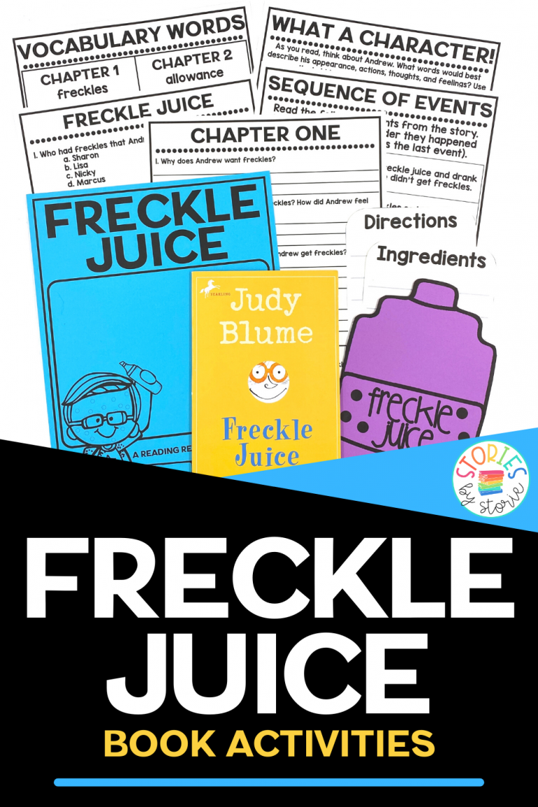 Freckle Juice Activities